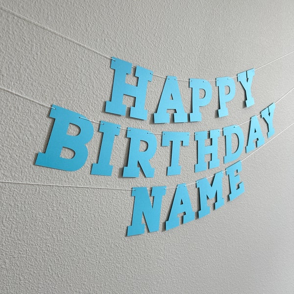 Blue Happy Birthday - Etsy