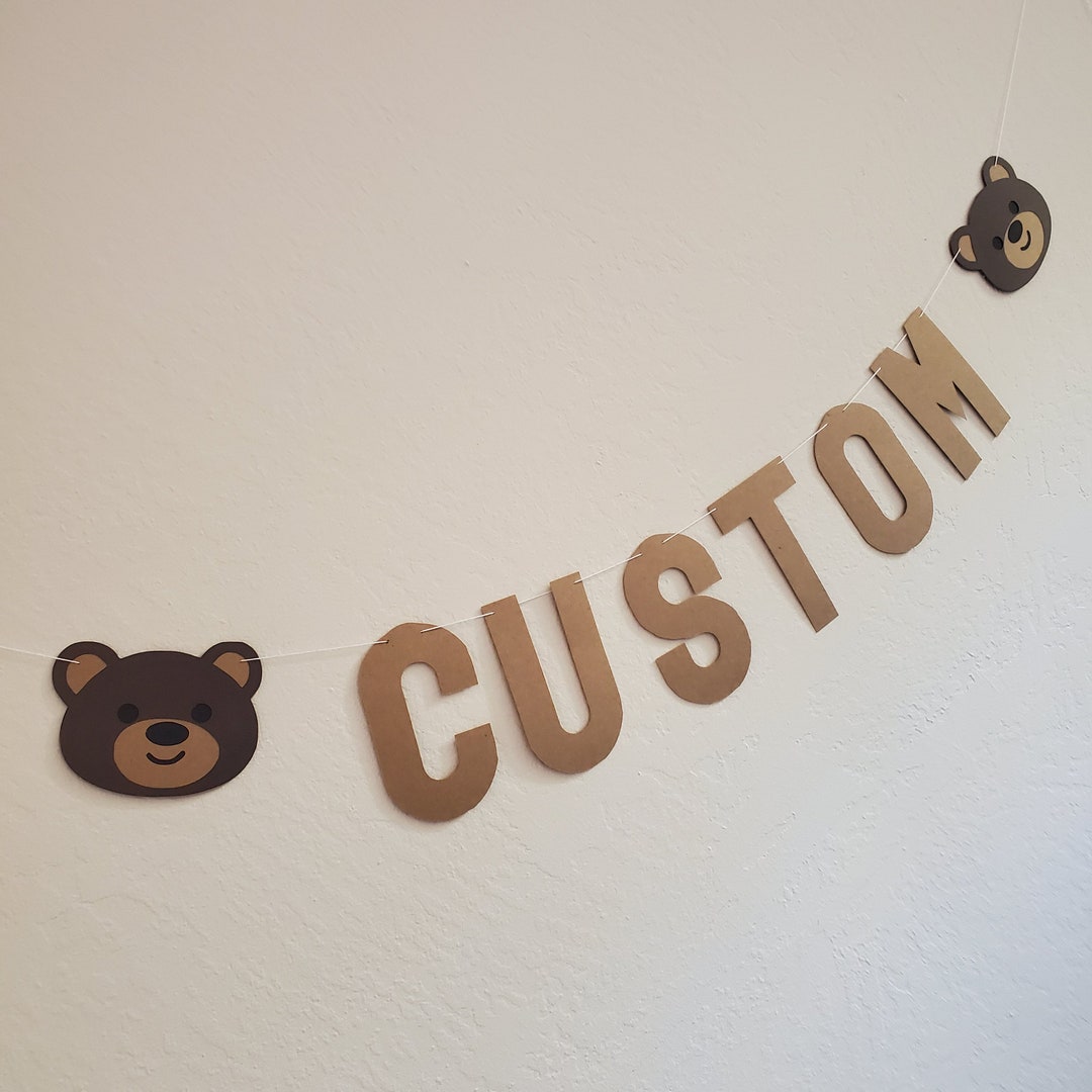 Bear Garland, Bear Banner, Bear Decor, Cute Bear Decorations, Babies ...