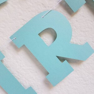 Aqua Happy Birthday Banner, Aqua Birthday Banner, Aqua Banner, Aqua ...