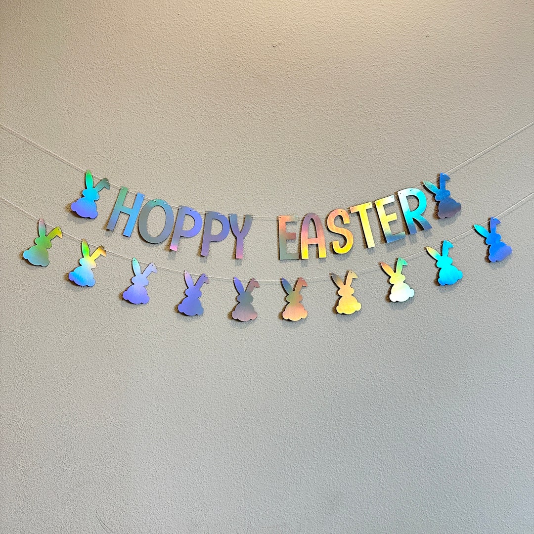 Hoppy Easter Banner, Easter Banner, Easter Decorations, Custom Easter ...