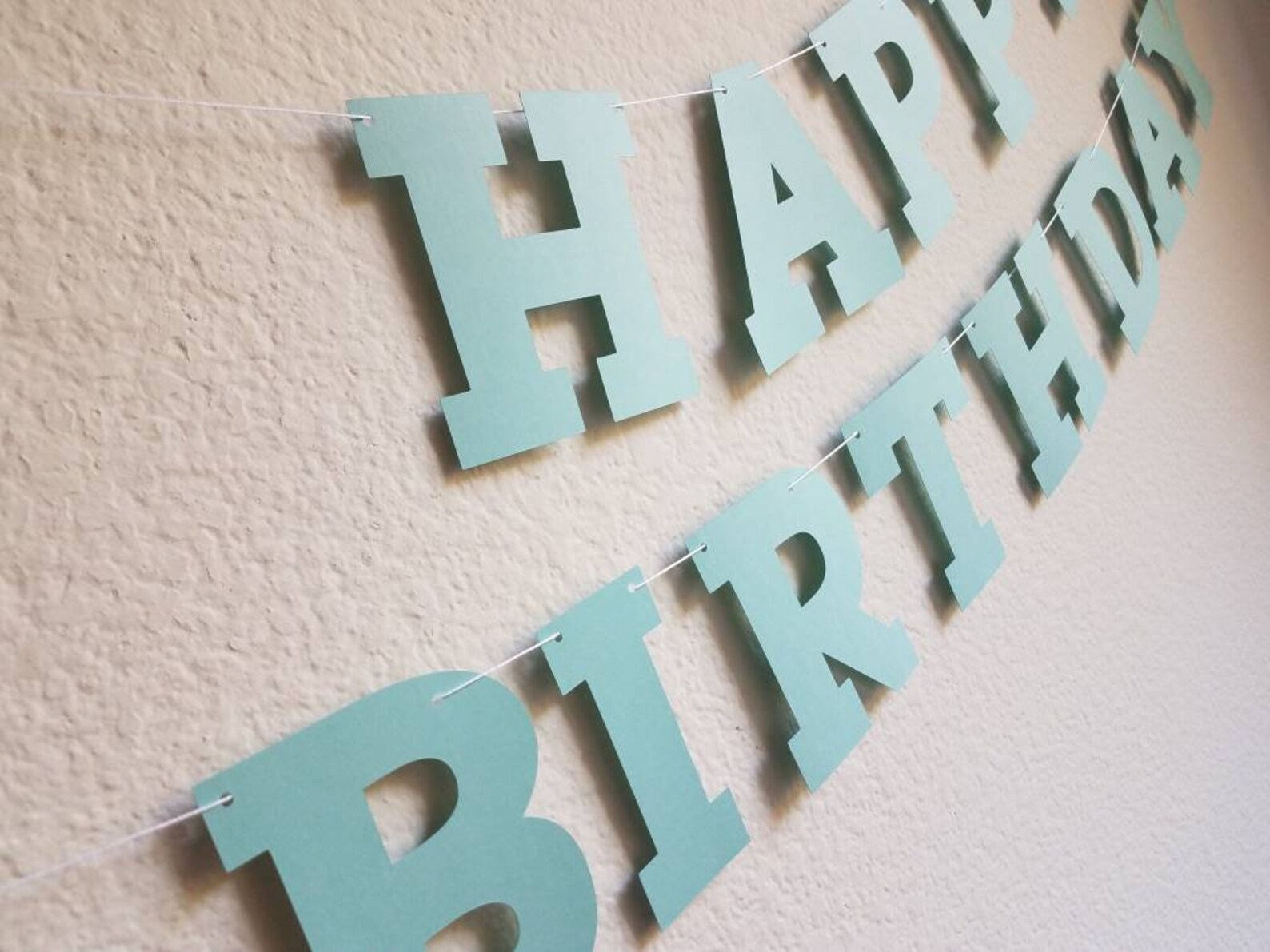 Aqua Happy Birthday Banner Aqua Birthday Banner Aqua Banner - Etsy