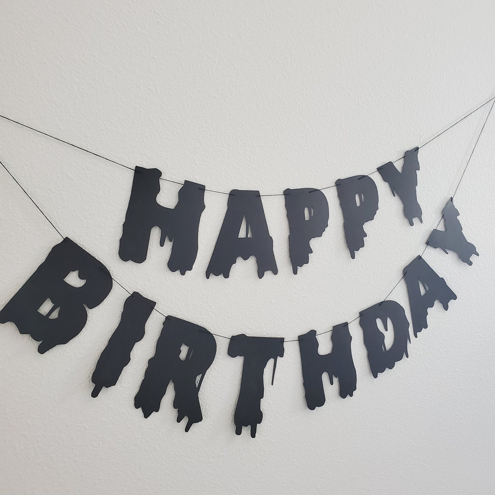 Happy Birthday Halloween Birthday Banner Spooky Birthday - Etsy