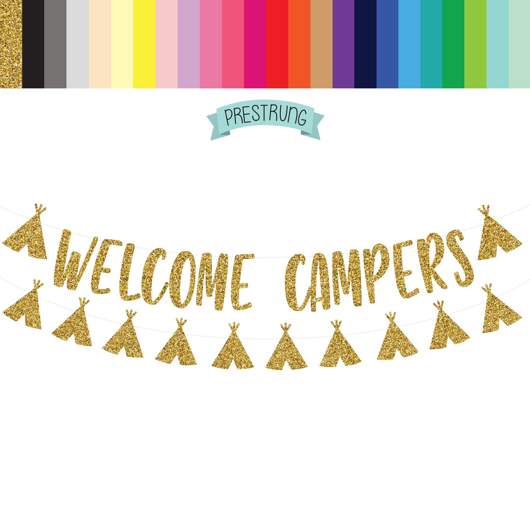 Welcome Campers, Welcome Campers Banner, Camp Decorations, Camp Party ...
