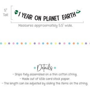 1 Year on Planet Earth, Alien Themed 1st Birthday Decorations, 1st ...