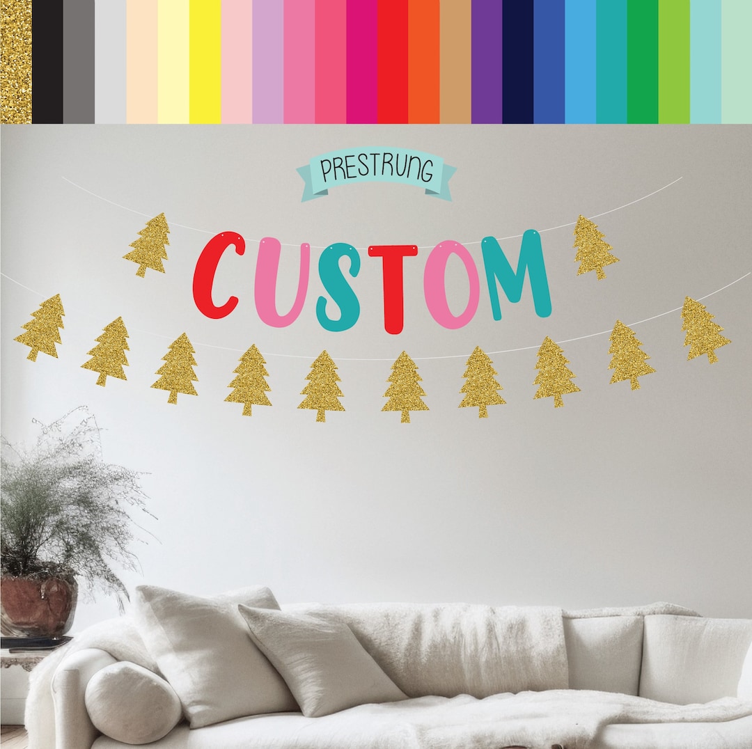 Custom Christmas Banner, Pink Christmas, Custom Holiday Banner, Custom ...