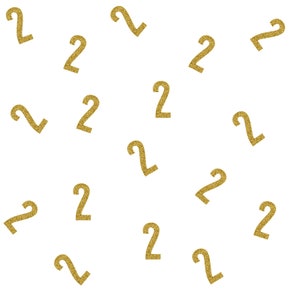 Two Confetti, Confetti Number Two, Second Birthday Confetti, 2nd ...