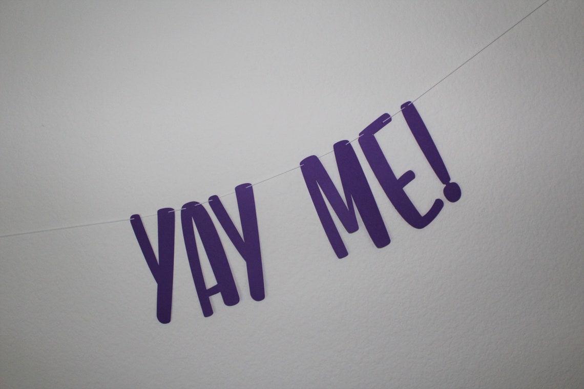 Yay Me Banner Yay Me Custom Banner Yay Me Purple Yay Me - Etsy