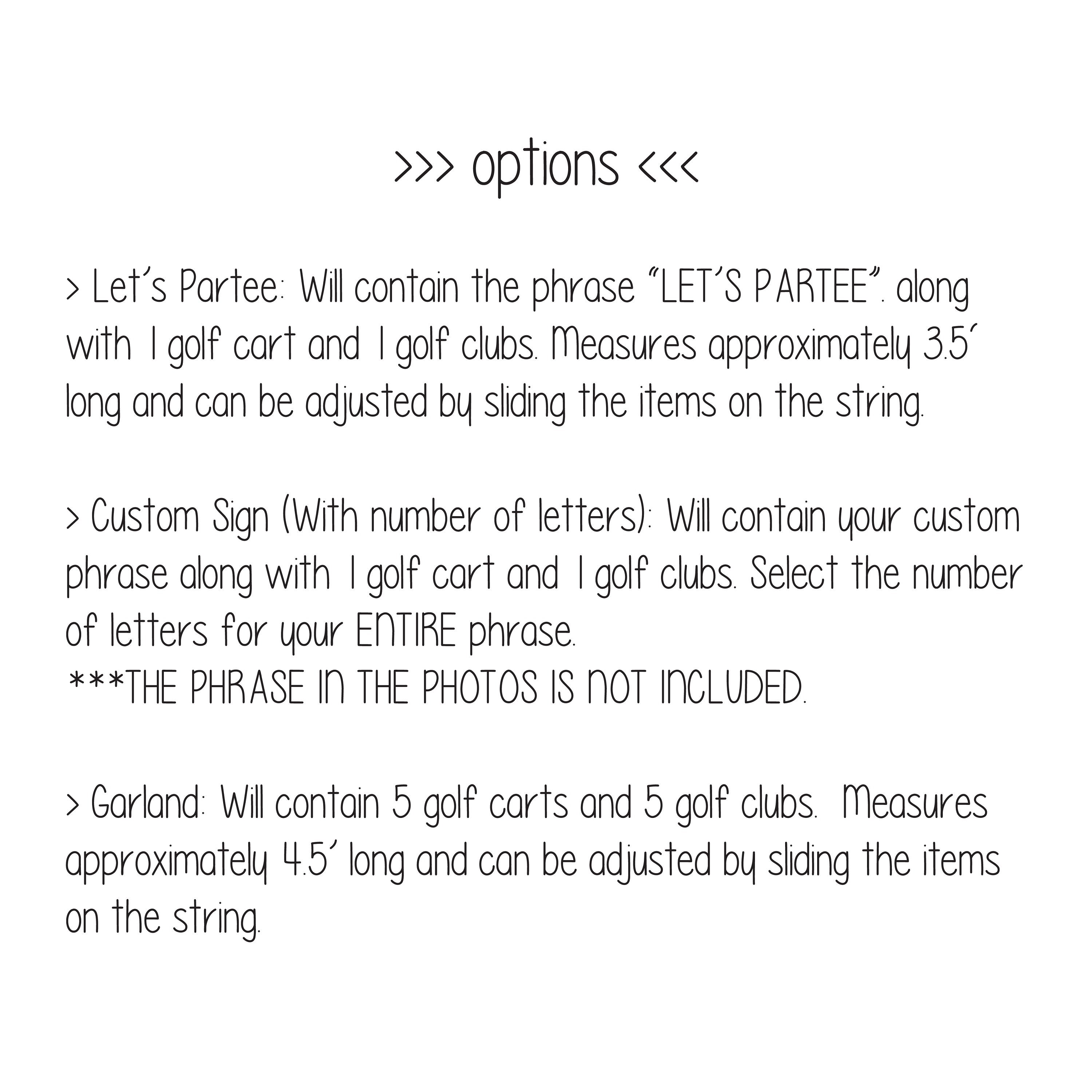 Let's Partee, Let's Par Tee Banner, Golf Decorations, Golf Birthday ...