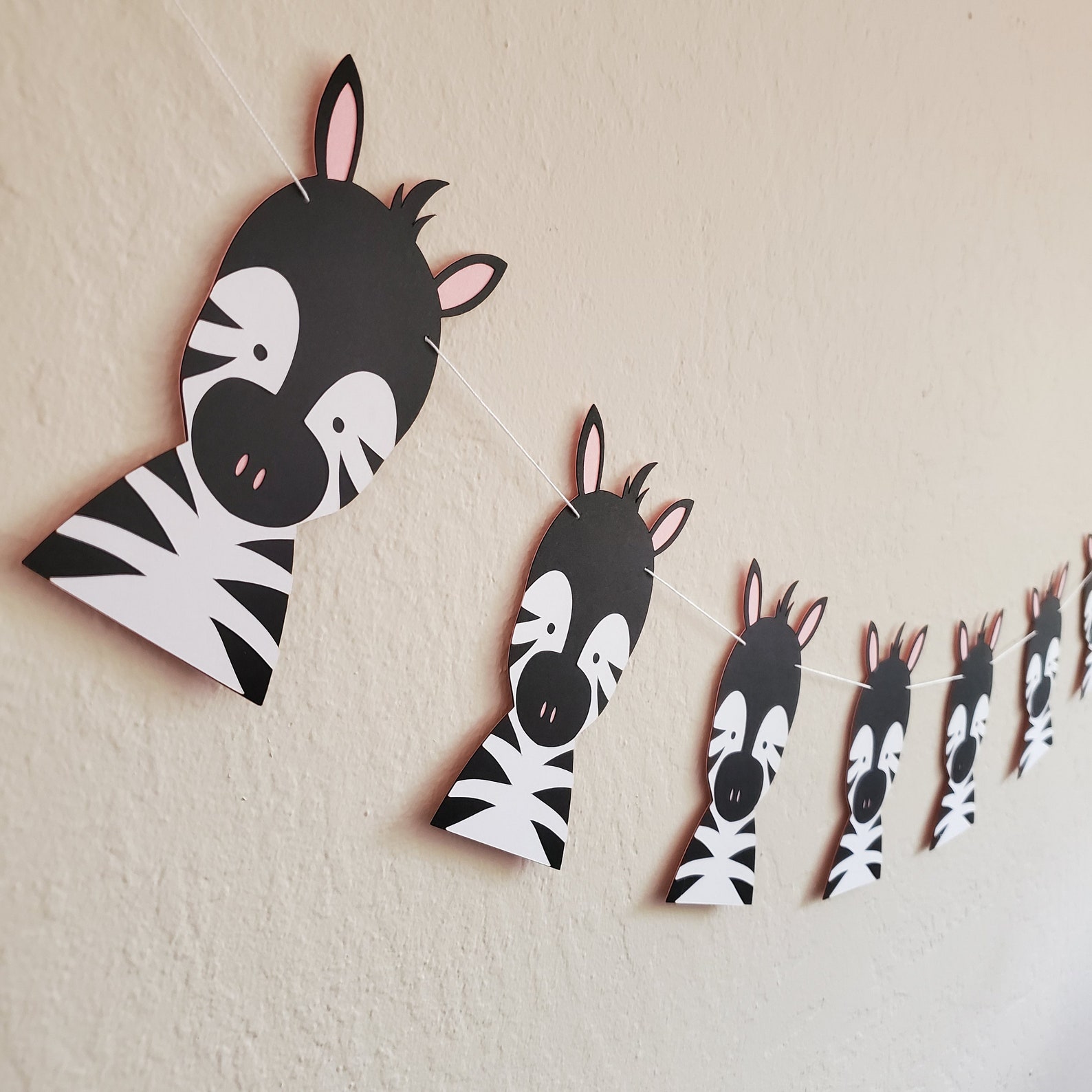 Zebra Banner Zebra Birthday Banner Zebra Garland Zebra | Etsy