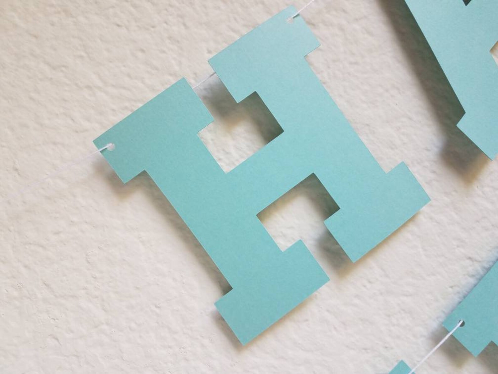 Aqua Happy Birthday Banner Aqua Birthday Banner Aqua Banner - Etsy