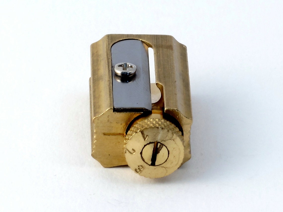 DUX BRASS VARIABLE Pencil Sharpener With 3 Spare Blades. - Etsy