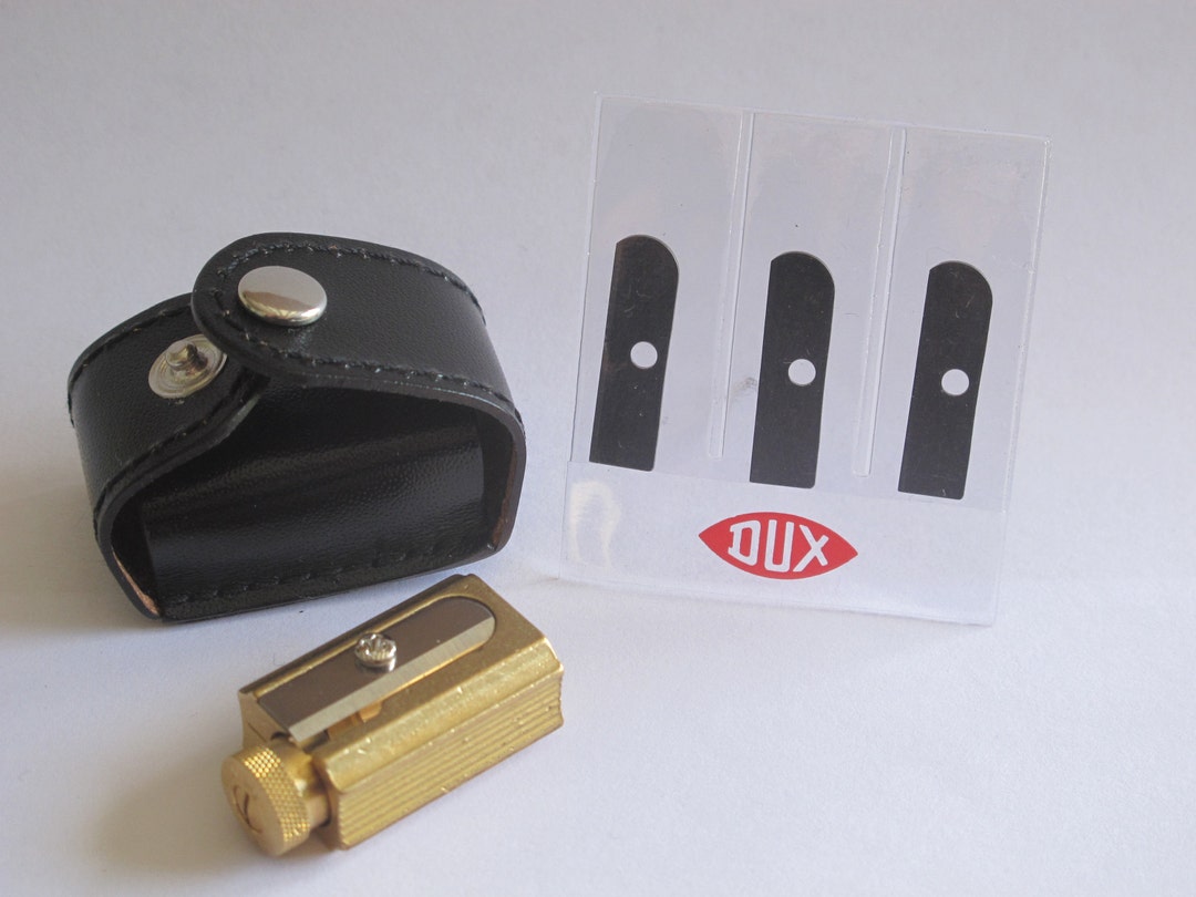 DUX BRASS VARIABLE Pencil Sharpener With 3 Spare Blades. - Etsy