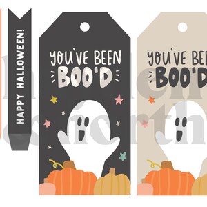 Printable You've Been Boo'd Tags Halloween Flags Girls Boo Basket Boys ...