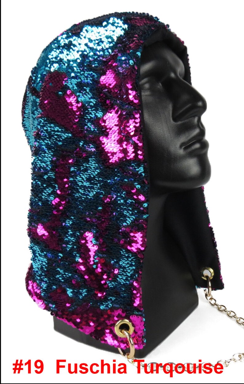 Reversible Sequin Festival Hood C Gypsy Hood Medieval | Etsy