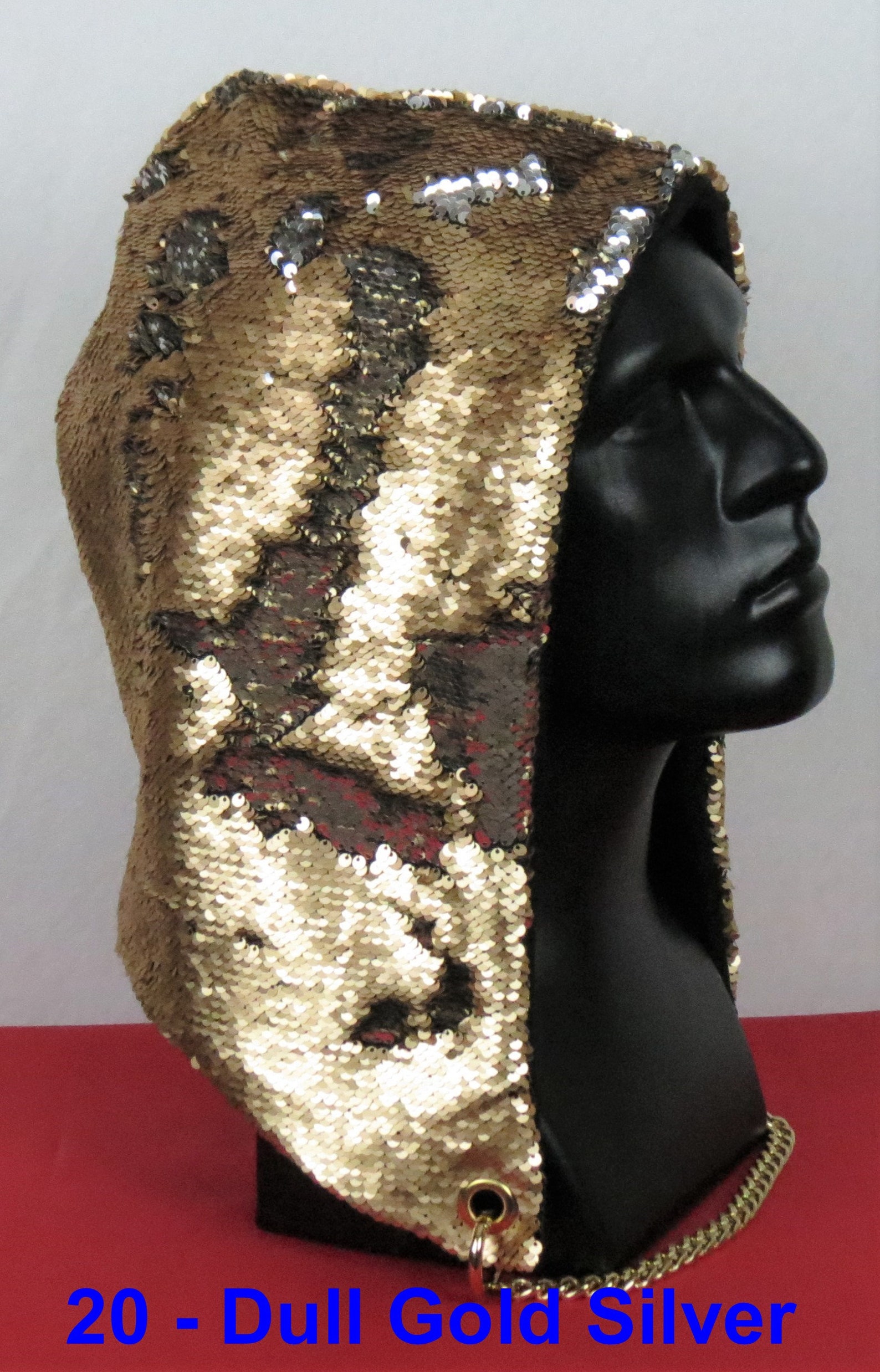 Reversible Sequin Festival Hood C Gypsy Hood, Medieval Hood, Hat ...