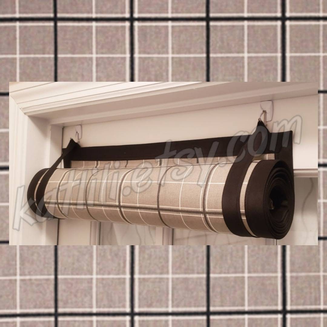 Roll up Door Shade French Door Covers Glass Door Custom Curtains door ...