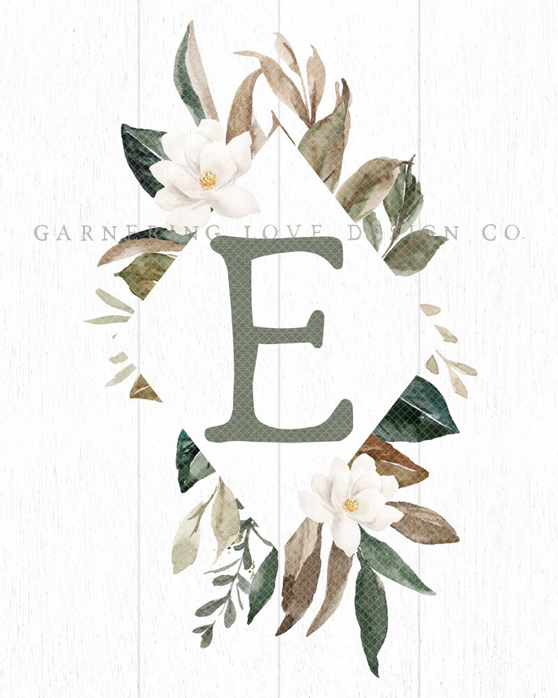 MAGNOLIA NURSERY PRINTS Farmhouse Nursery Art Floral - Etsy