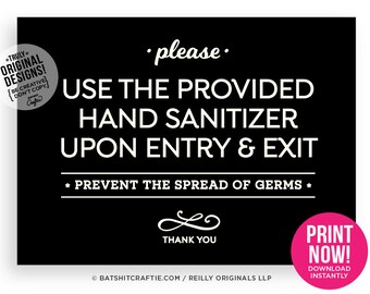Sanitize sign | Etsy