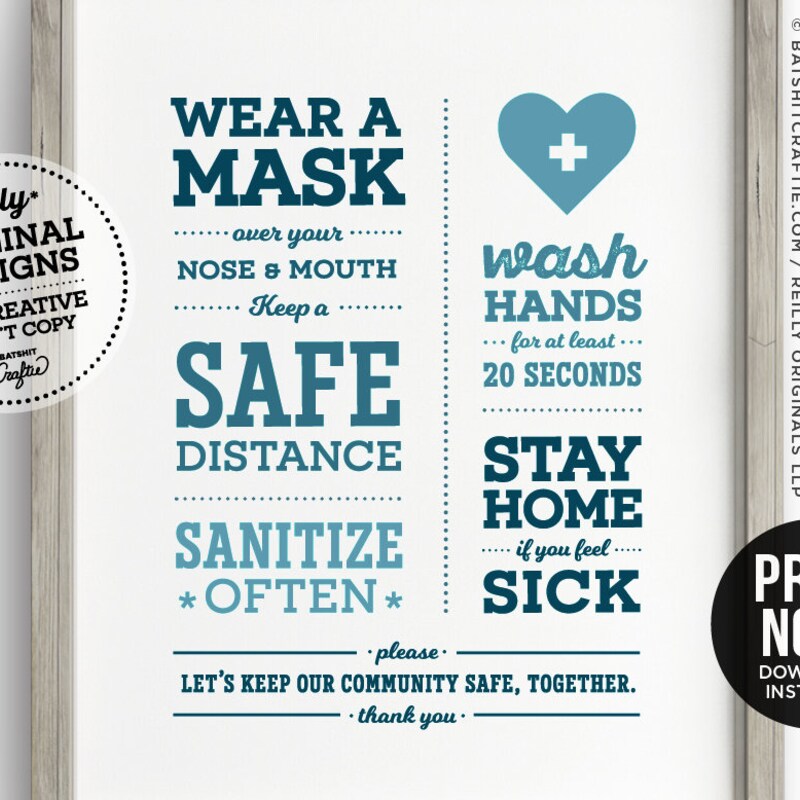 If Sick Wear Mask Sign - Etsy