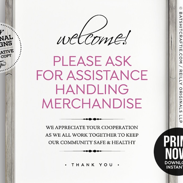 Please Ask for Assistance Sign - Etsy