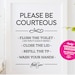 PRINTABLE Please Be Courteous Flush Close Lid Wash Hands Cute Bathroom ...