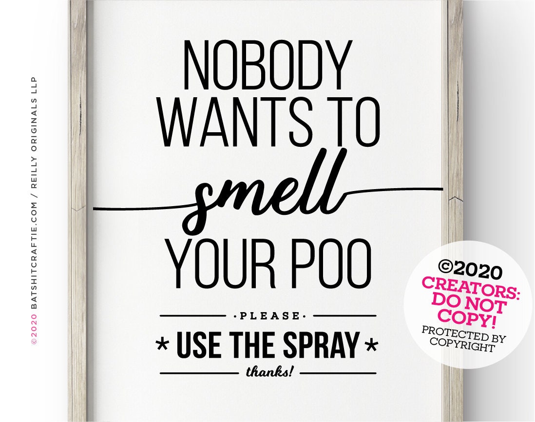 Funny Use the Spray PRINTABLE Sign ~ Instantly Download, Print ...