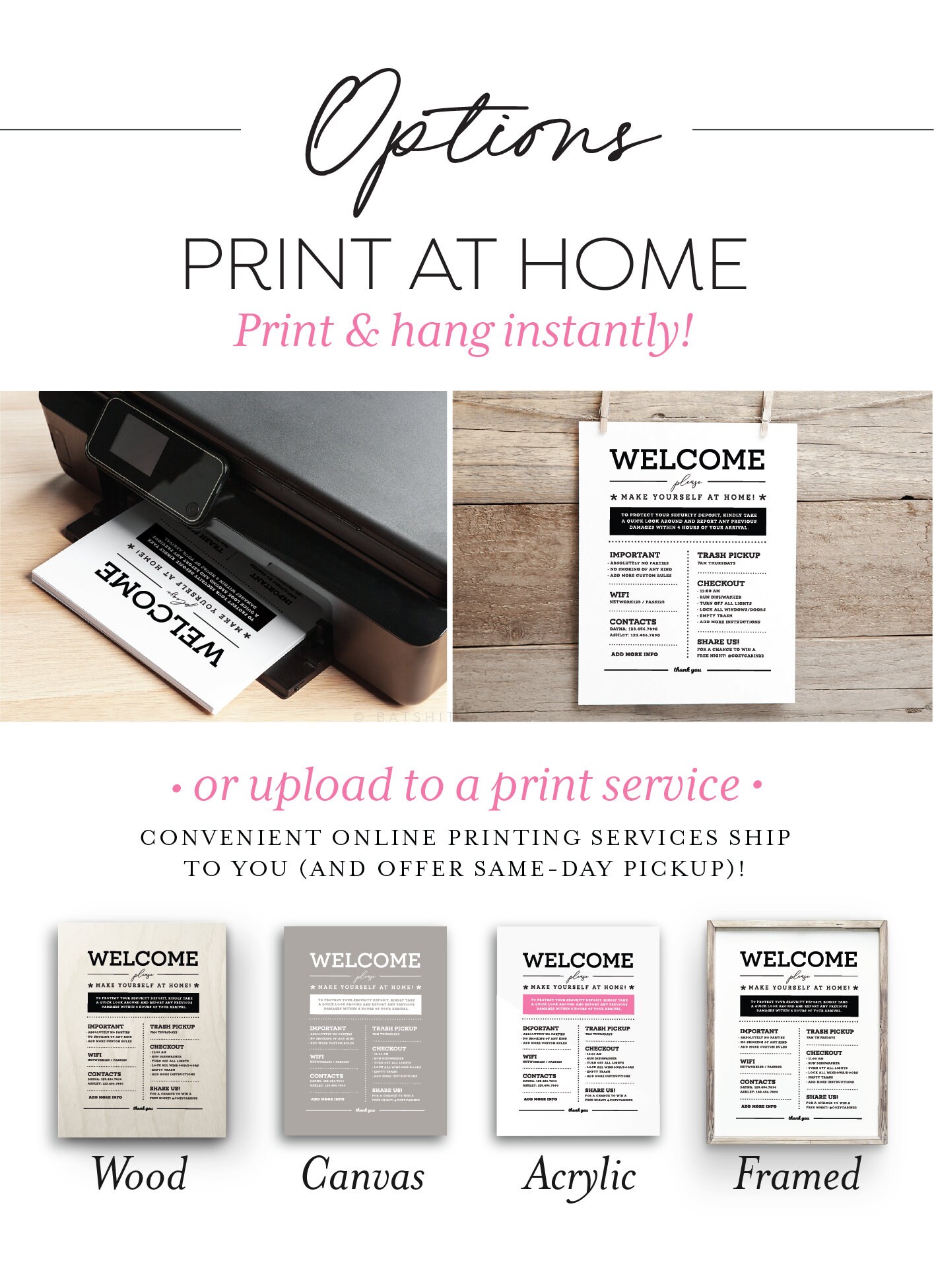 SUPER SALE! Unlimited Printable Signs! Fully Self-editable 4x6, 5x7 ...