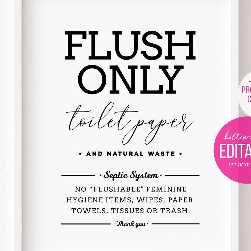 Do Not Flush Wipes Sign - Etsy