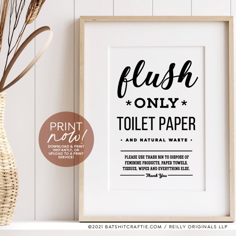 Pee Only Bathroom Sign - Etsy