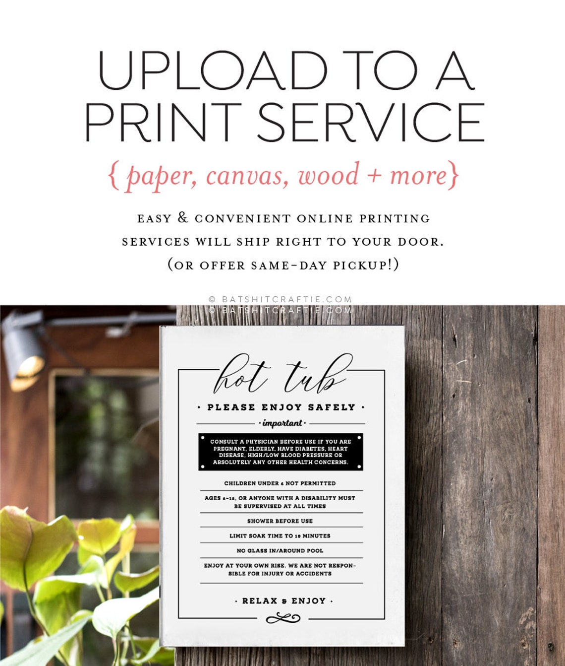 Editable Template ~ Hot Tub Rules ~ Elegant Printable Sign for Airbnb ...