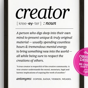 Creator Definition, Funny and Relatable Instant Download — Hang in Your ...