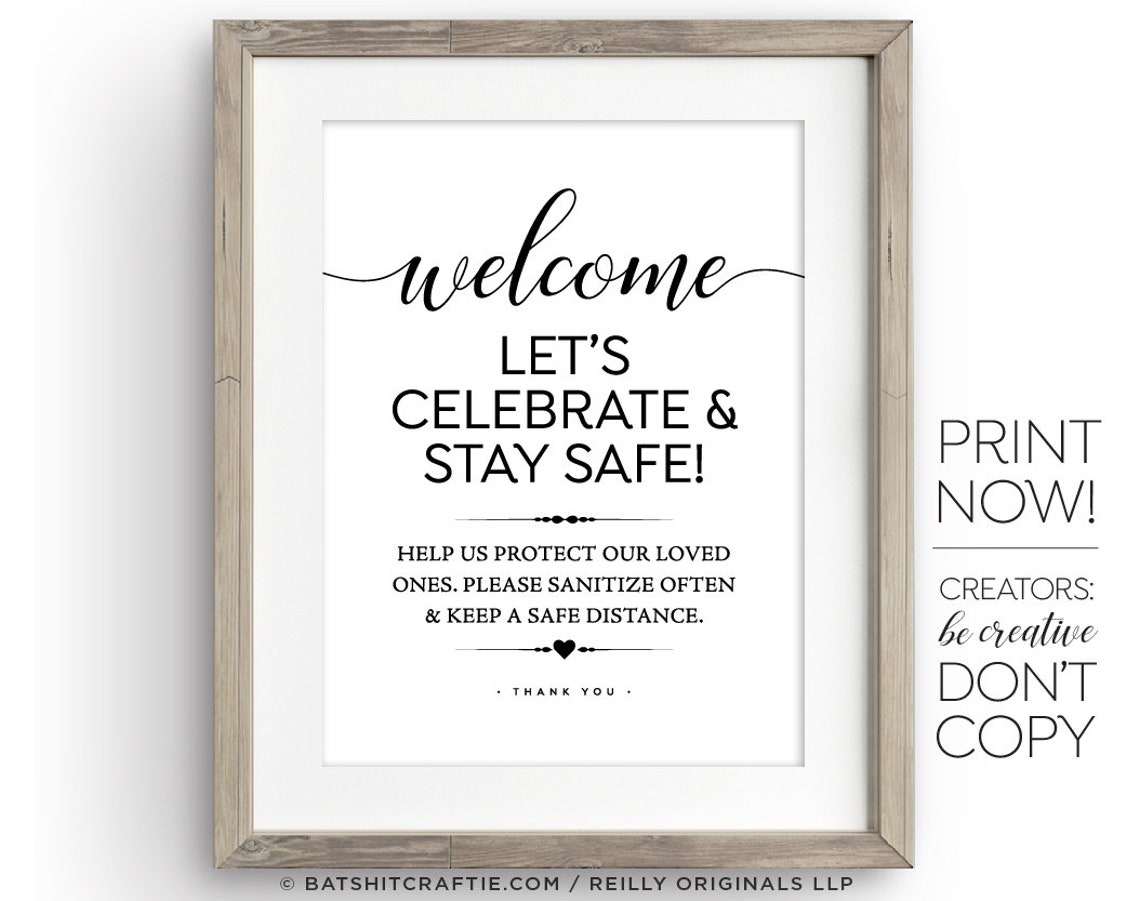 Let's Celebrate & Stay Safe Protect Our Friends Family | Etsy