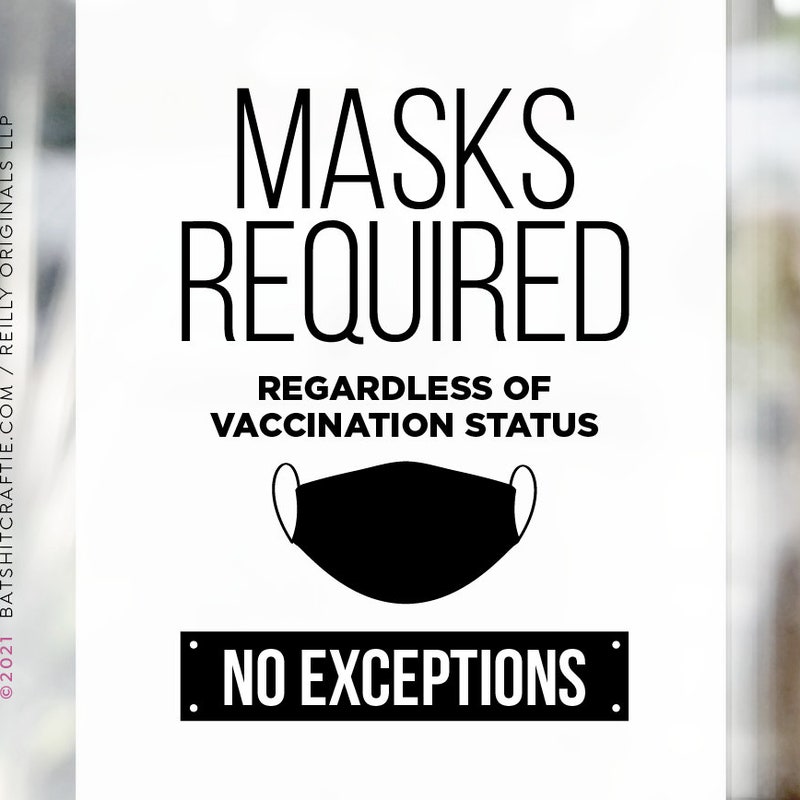 Masks Optional Sign - Etsy