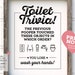 Printable Funny Bathroom Sign ~ Toilet Trivia {protected by Copyright ...