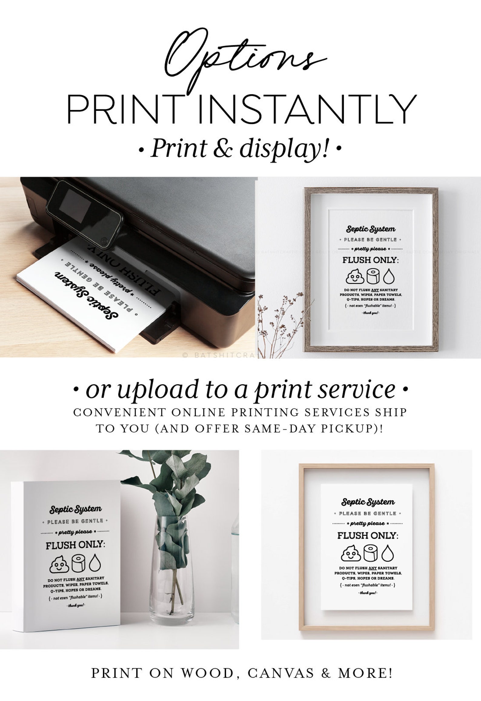 Cute Septic System Emoji Printable Sign protected by - Etsy