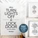 Please Turn Lights off & Lock Door Sign ~ Download and Print Instantly ...