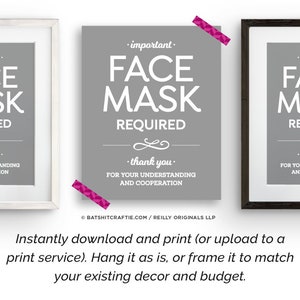 Face Mask Required PRINTABLE SIGN Office Workplace - Etsy