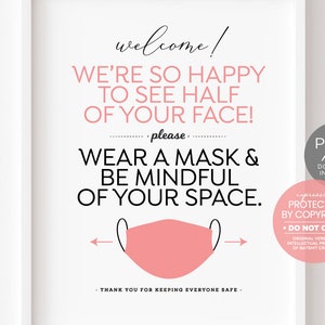 Funny Mask Required Printable Sign ~ Instantly Download + Print ...