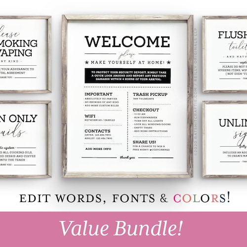 SUPER SALE Unlimited Printable Signs Fully Self-editable - Etsy