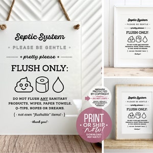 Cute Septic System Emoji Printable Sign {protected by Copyright ...