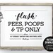 Bathroom Sign PRINTABLE Sensitive Plumbing Pipes Septic System Flush ...
