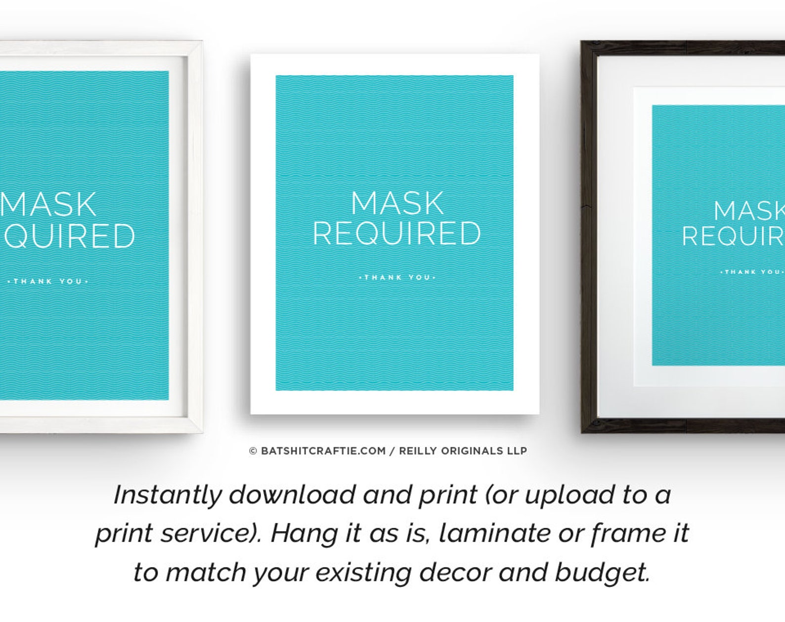 Simple Face Mask Required PRINTABLE SIGN Office Restaurant | Etsy