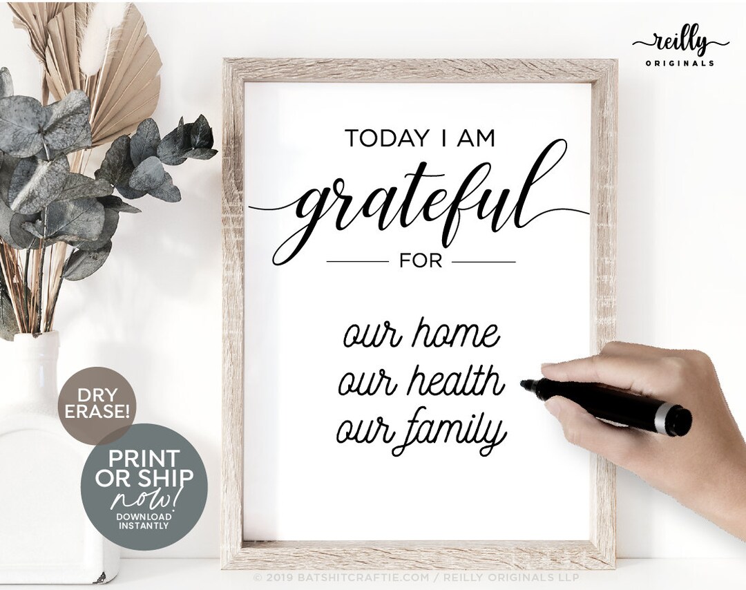 Today I Am Grateful for Dry Erase Activity Cute Thanksgiving Decor ...