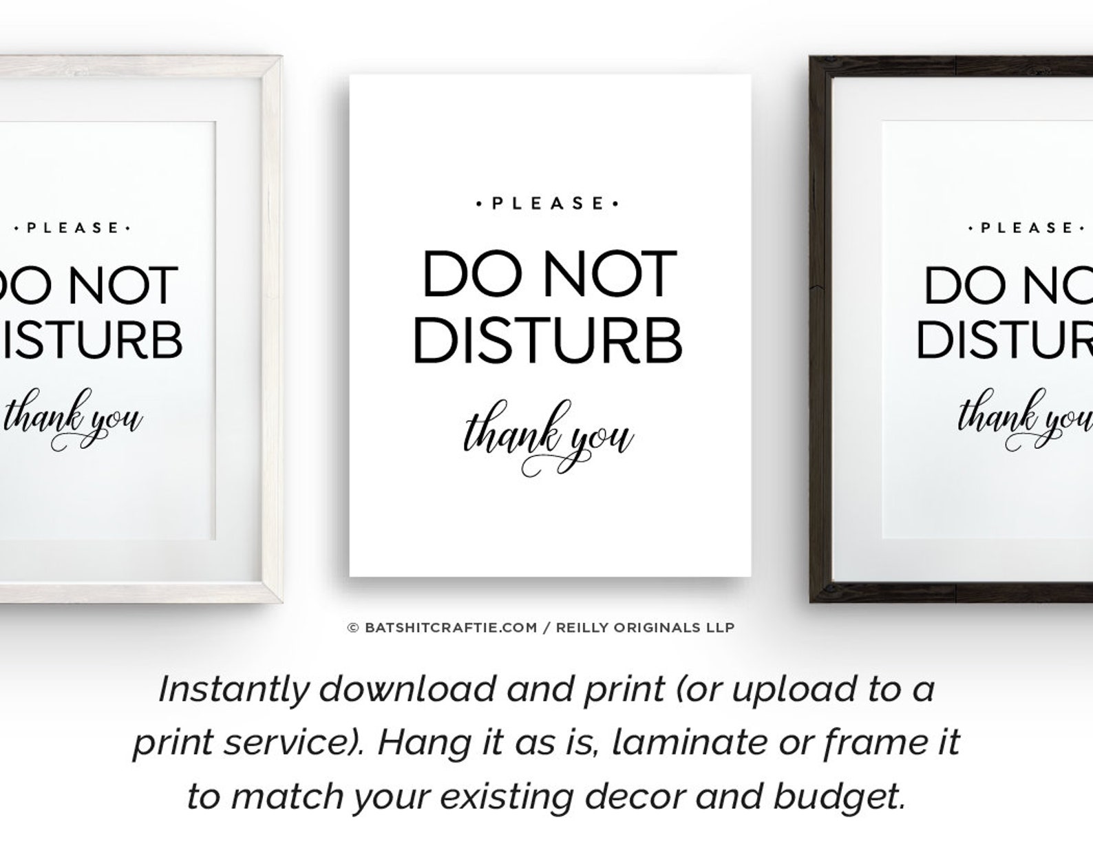 Do Not Disturb Printable Sign ~ Elegant Modern Design for Home or ...