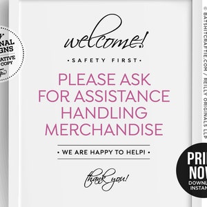 Please Ask for Assistance Sign - Etsy