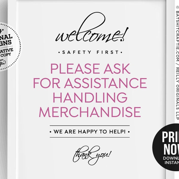 Please Ask for Assistance Sign - Etsy