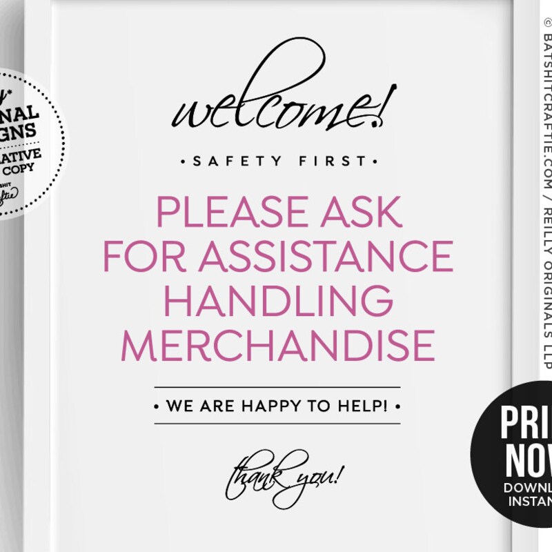 Please Ask for Assistance Sign - Etsy