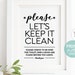 Please Keep It Clean Bathroom Sign PRINTABLE Sink and Toilet Cute ...