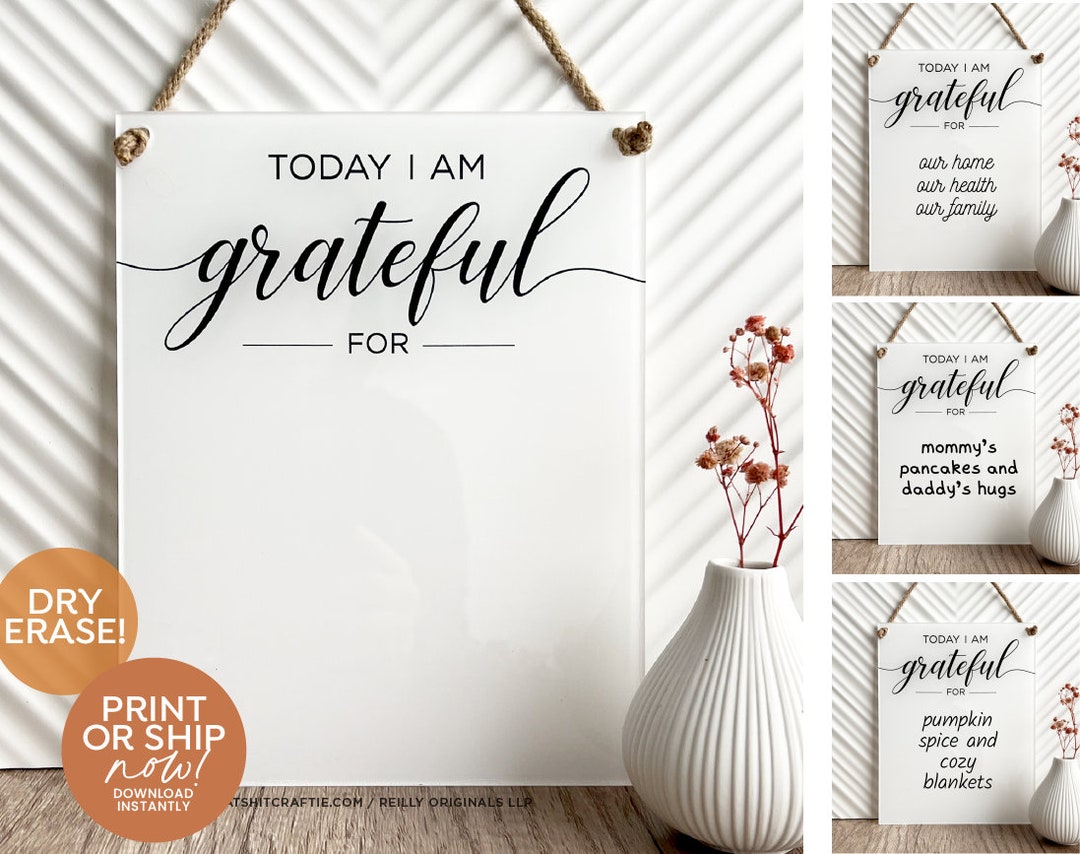 Today I Am Grateful for Dry Erase Activity Cute Thanksgiving Decor ...