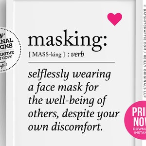 Cute Please Wear a Mask Printable Sign ~ Masking, Selflessly Protecting ...
